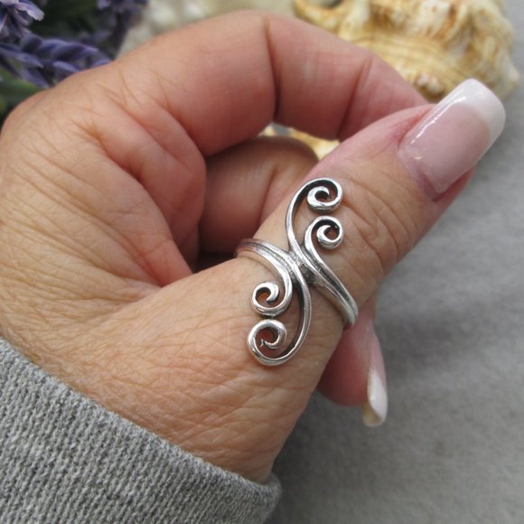 Sterling | Jewelry | Elegant Solid Sterling Silver Elongated Double ...